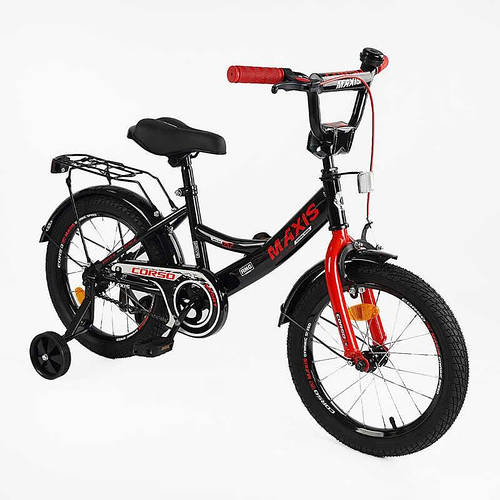 Детский велосипед 16" CORSO MAXIS 2-х колесный с боковыми колесами для ...