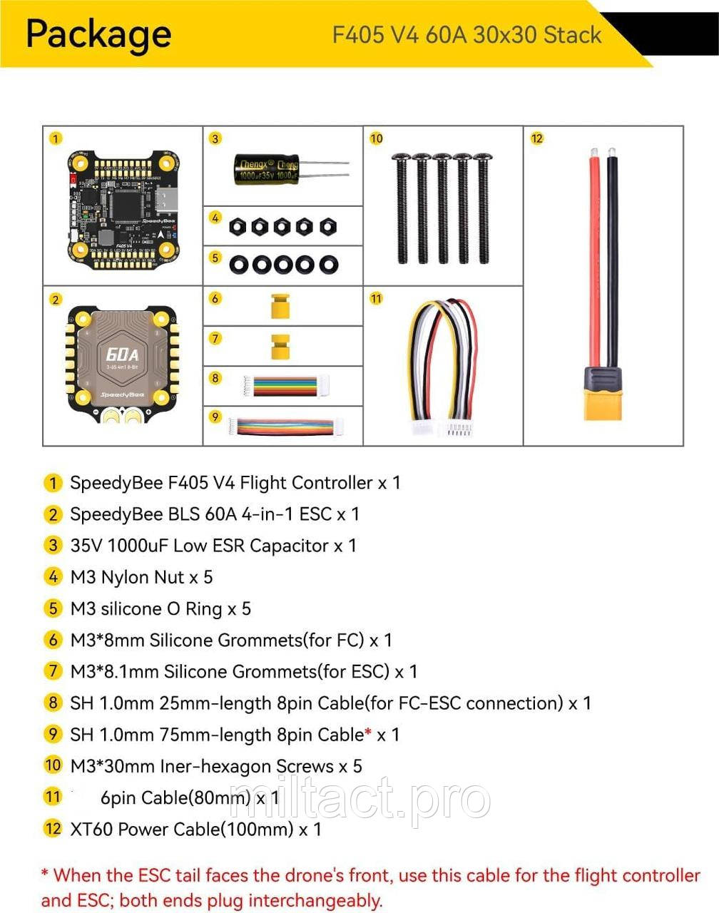 Stack SpeedyBee F405 V4 BLS 60A ESC + FC Полетный стек для FPV ...