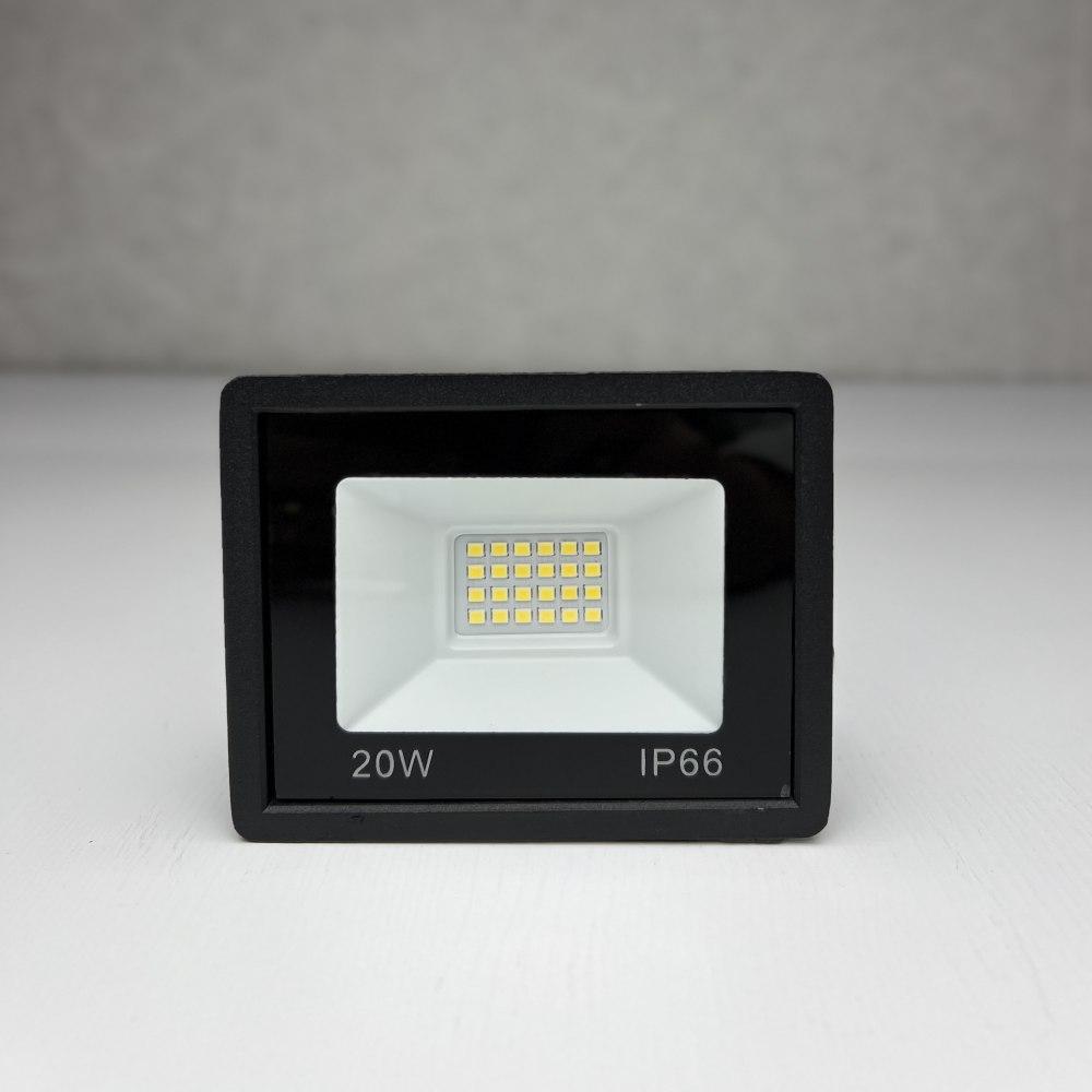 Прожектор світлодіодний вуличний LUMINARIA FL-20W 5000K BLACK 118x93x26 220V IP65 (ID#2417430034 ...