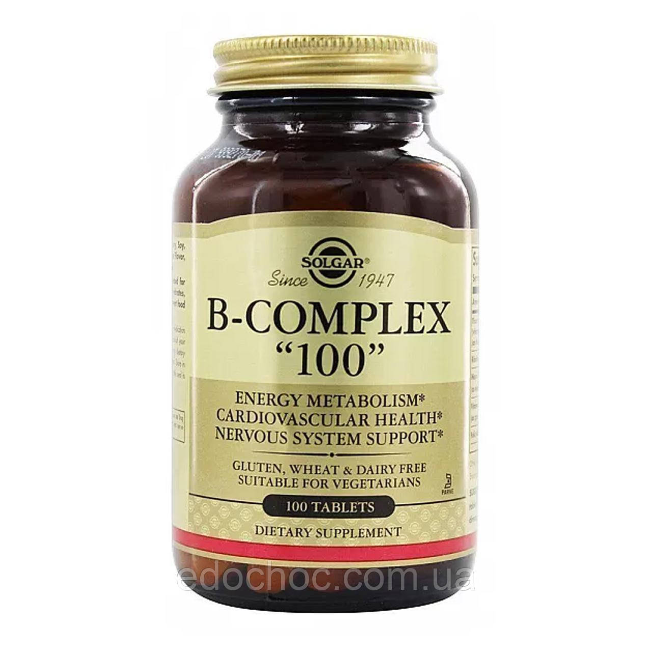 Мультивитаминный комплекс В-100 (B-Complex 100) 100 таблеток SOL-01161 ...