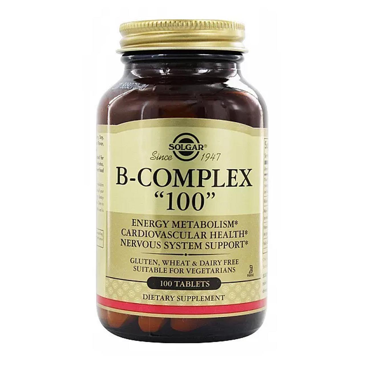 Мультивітамінний комплекс B-100 (B-Complex 100) 100 таблеток SOL-01161 ...