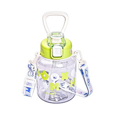 Бутылка для воды Gucgres детская 650 мл с ремешком зеленая, цена: 315 ...