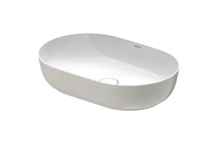 LUV Умивальник на стільницю 60x40 см (0379602300) білий/сірий шовк ...