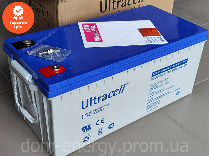 Аккумулятор гелевый ULTRACELL UCG200-12 GEL для ИБП бесперебойника ...
