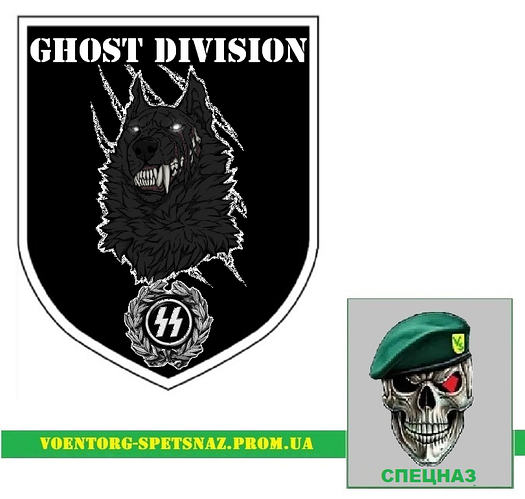 Шеврон Ghost Division Пекельний Пес привид Вермахт СС Wehrmacht SS Відзнака СС Руни зіг зробимо ...
