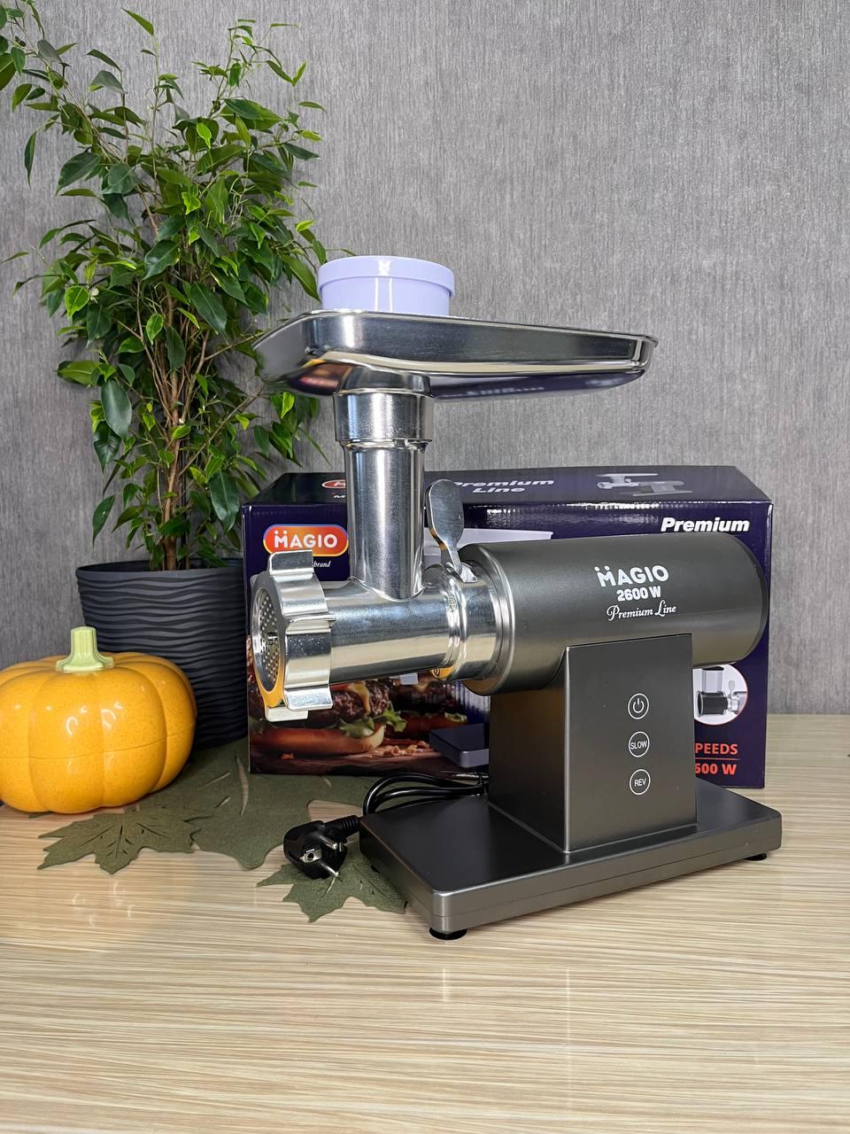 М'ясорубка MAGIO MG-271 з насадками тертка, кебе, ковбас і соковичавницею, ціна: 5499 ₴, купити ...