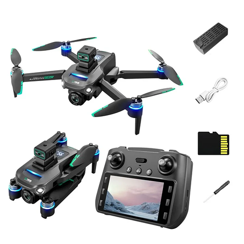 Квадрокоптер с ЖК- дисплеем S159 дрон с камерой 4K, HD ESC, FPV, GPS до ...