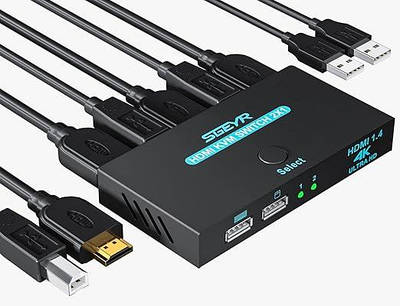 KVM-перемикач, HDMI-перемикач KVM SGEYR, USB-перемикач для 2 комп'ютерів, ціна: 850 ₴, купити на ...