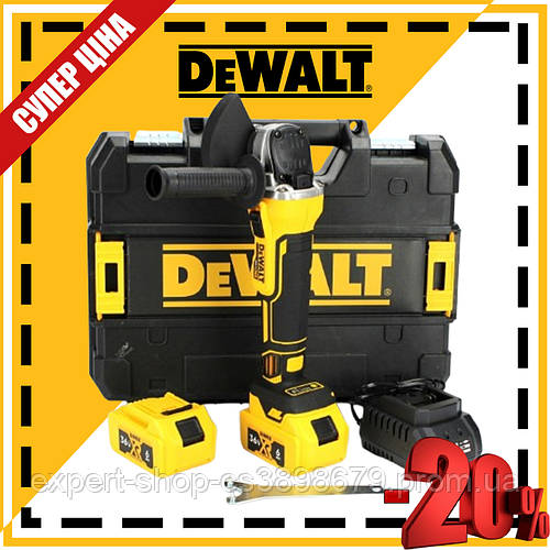 Акумуляторна болгарка DeWalt DCG409P2 (36V, 6AH). АКБ з регулятором обертів КШМ Деволт (ID ...