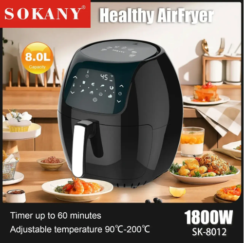 Мультипечь Sokany 8л, 1800 Вт. Многофункциональная аэрофритюрница с регулировкой температуры и ...