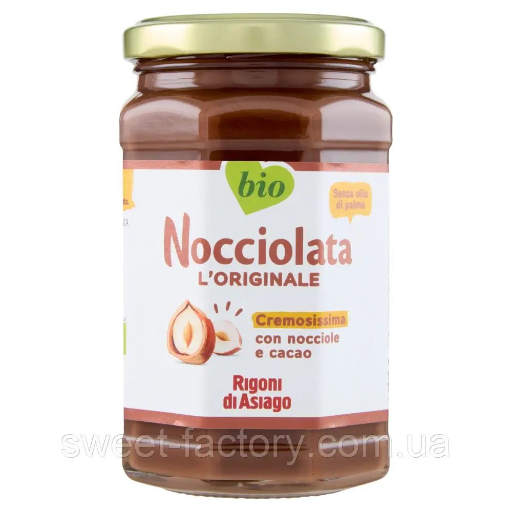 Шоколадная паста Rigoni di Asiago Nocciolata Bio Originale 325g ...
