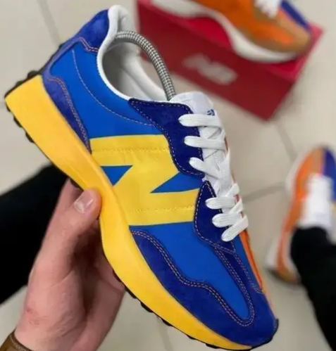 Мужские кроссовки New Balance 327 Желтые Оранжевые Видео Обзор синие ...