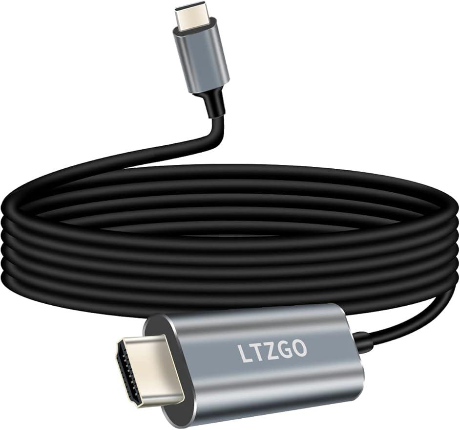 Кабель адаптер USB C HDMI LTZGO 4K 180 см для MacBook Surface Dell HP ...