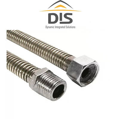 Гофрований шланг із неіржавкої сталі для під'єднання газу, DN16 (150 см ...