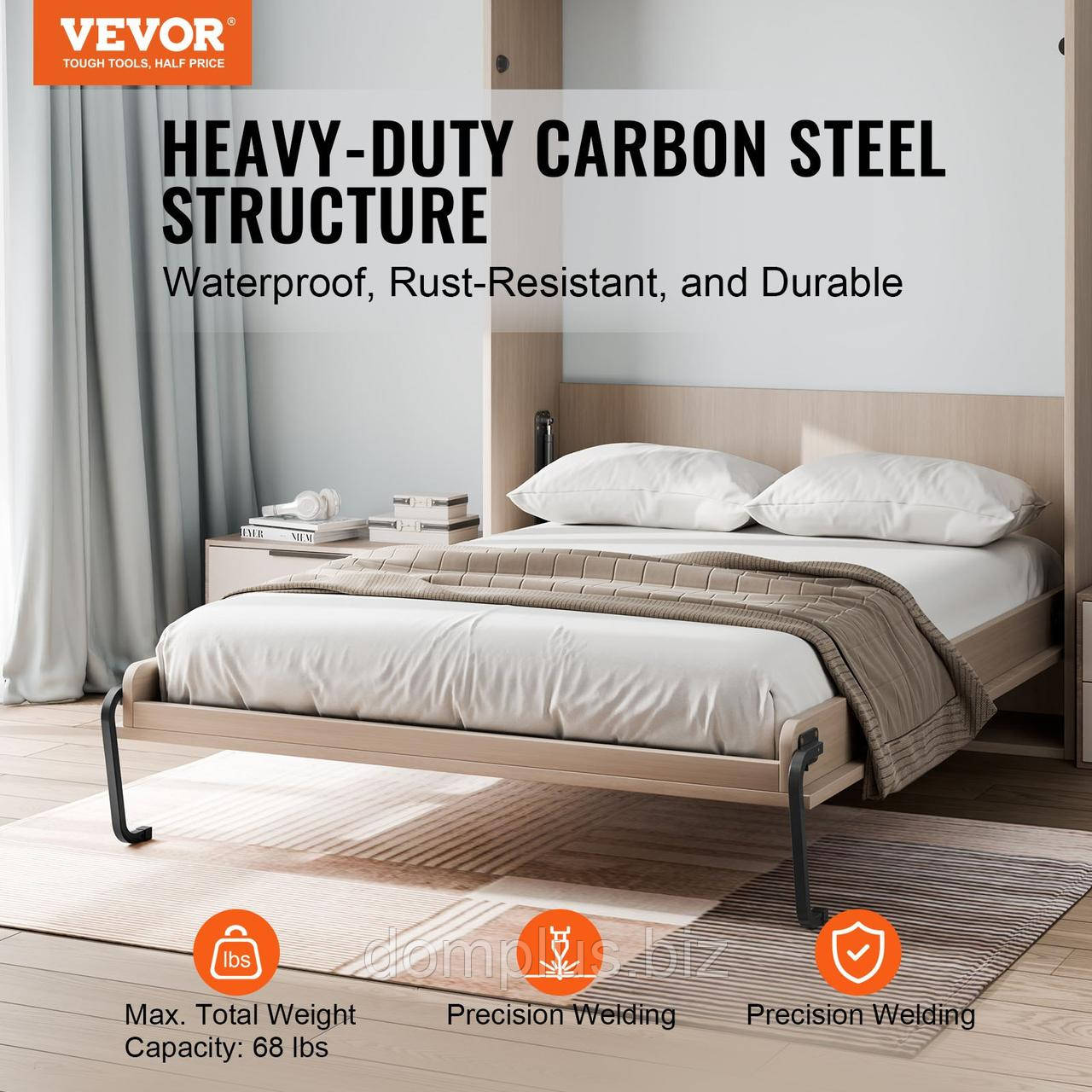 VEVOR Murphy Bed Springs Mechanism Bed Queen Deluxe Bed Support ...
