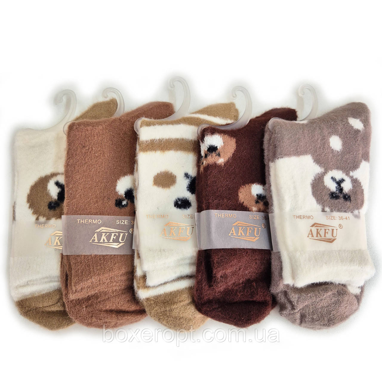 Жіночі шкарпетки з чесаної бавовни AKFU - 44.00 грн./пара (альпака ...