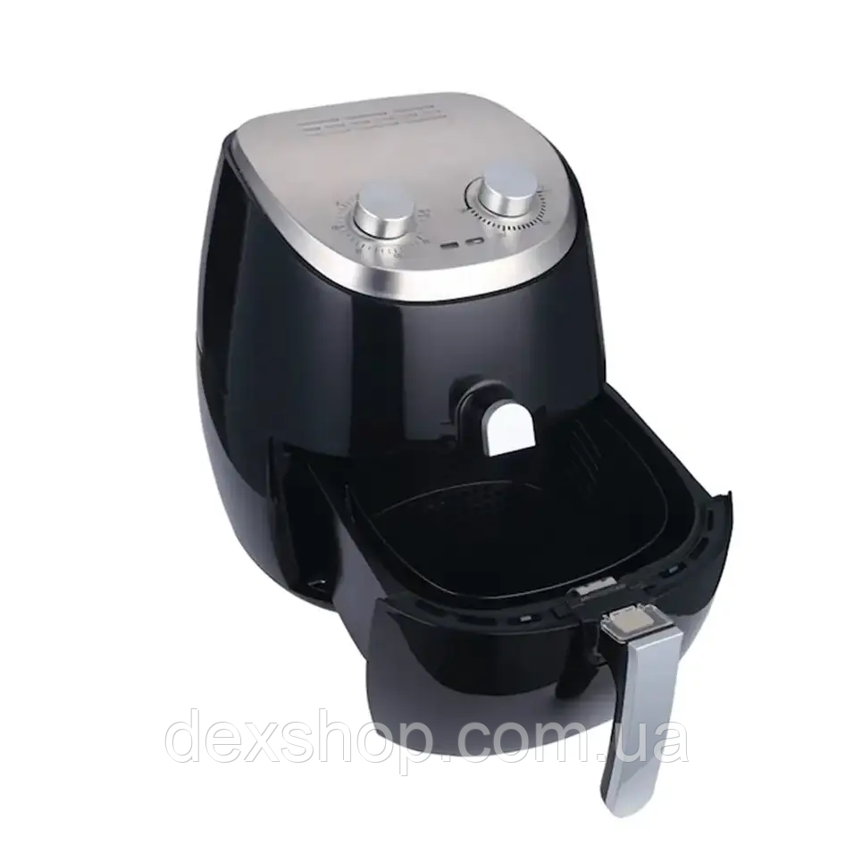 Безоливна електрична аерофритюрниця DSP KB 2078 механічна побутова мультипічка на 2,5 л 1200 Вт ...