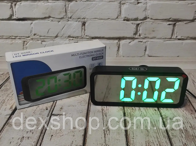 Електронний настільний годинник із будильником і термометром DT-6508 ...
