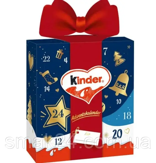 Адвент - календарь Киндер с бантом Kinder Mix 214г (24шт) Германия ...