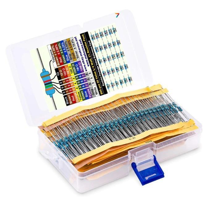 Axial Resistor Kit - 600 pcs Набор выводных резисторов. 30 видов по 20 ...