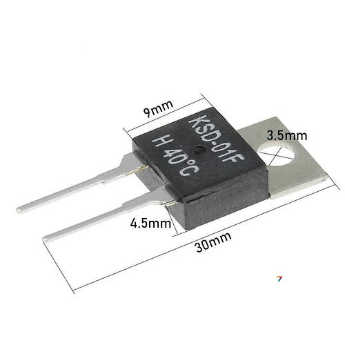 KSD-01F-NO-H-70C Термостат (нормально открытый). Температура ...