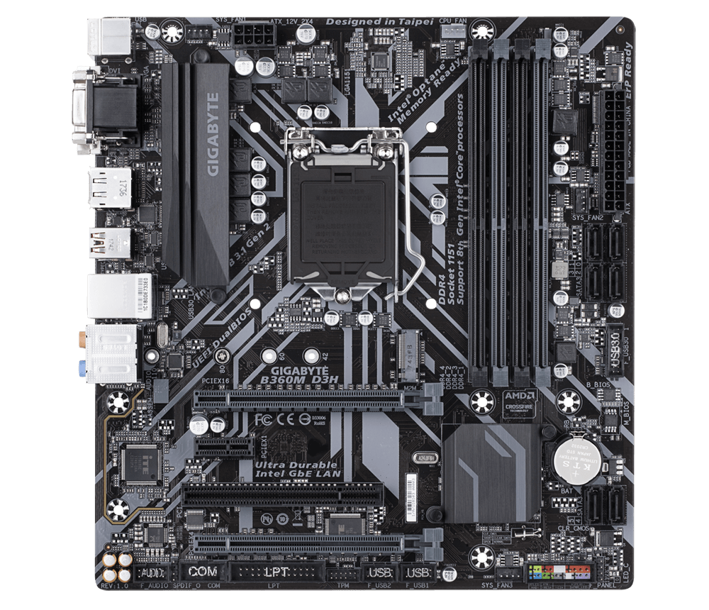 Материнська плата Gigabyte B360M D3P (s1151-2/B360/4xDDR4) БВ: продаж ...