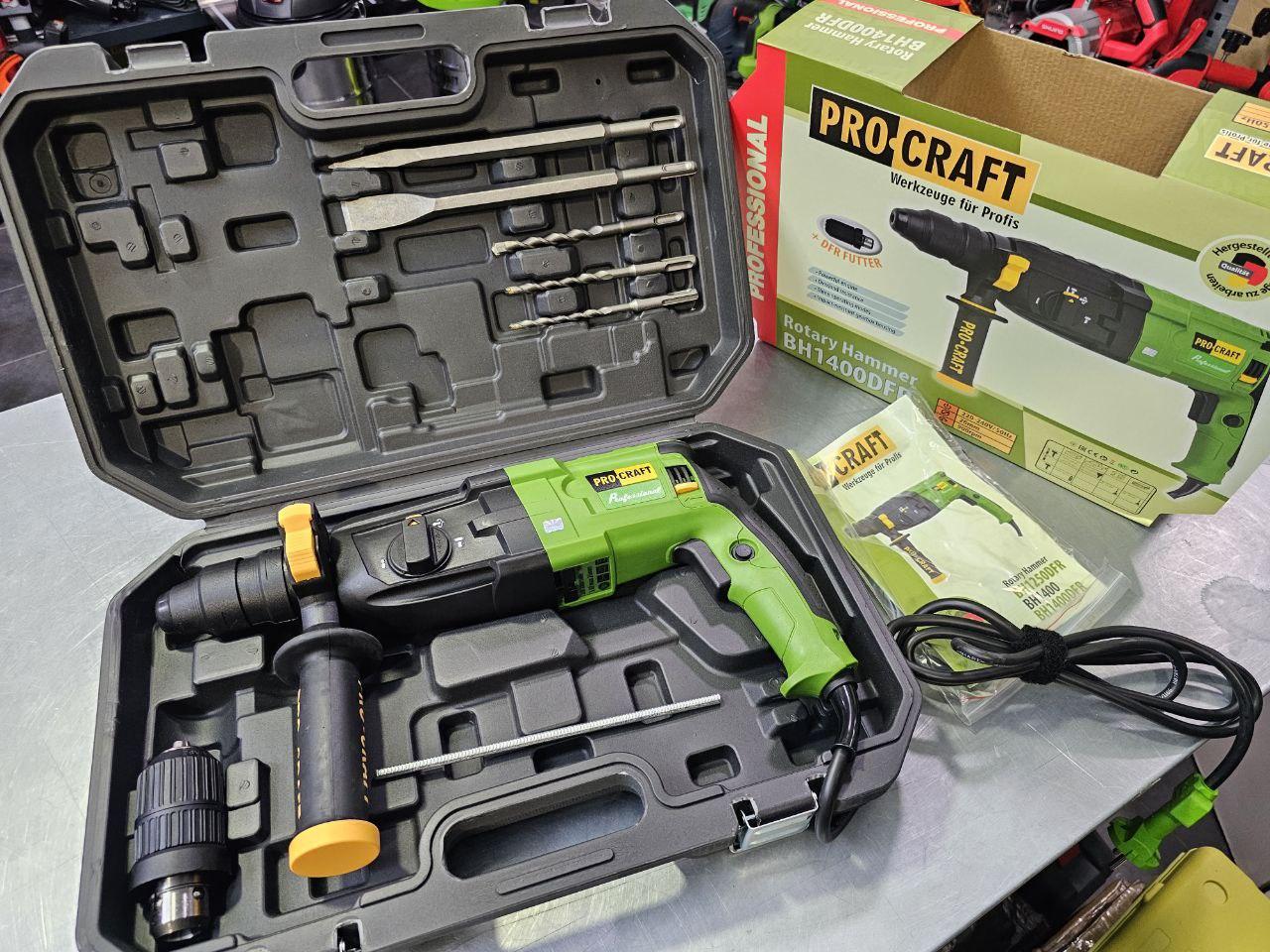 Мощный Перфоратор Procraft BH1400DFR 3 Дж Съёмный патрон + Буры Комплект (ID#2425893569), цена ...