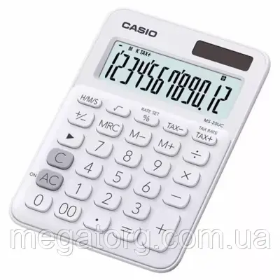 ORIGINAL! Калькулятор Casio MS-20UC-WE-W-EC, белый (CALC-CAS-MS-20UC-WE ...