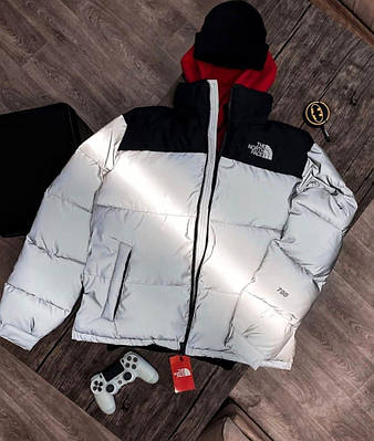 Зимова куртка The North Face Reflective TNF 700 Grey Пуховик Нор Фейс ...