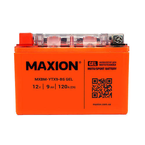 Мото акумулятор MAXION 24MXBM-YTX9-BS GEL (12V, 9Ah, 120A, +/-) (ID ...