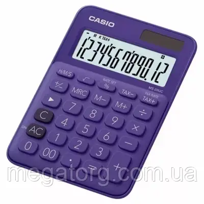 ORIGINAL! Калькулятор Casio MS-20UC-PL-W-EC, фіолетовий (CALC-CAS-MS-20UC-PL) - Якість! Гарантія ...