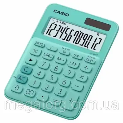 ORIGINAL! Калькулятор Casio MS-20UC-GN-W-EC, зелений (CALC-CAS-MS-20UC ...