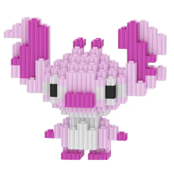 Конструктор 3Д Стич дитячий Magic Blocks "Мультгерої" 12см рожевий 560 ...