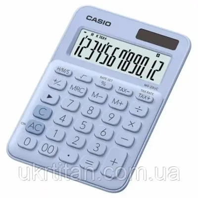 Оригінал! Калькулятор Casio MS-20UC-LB-W-EC, блакитний (CALC-CAS-MS-20UC-LB) - Вища Якість! (ID ...