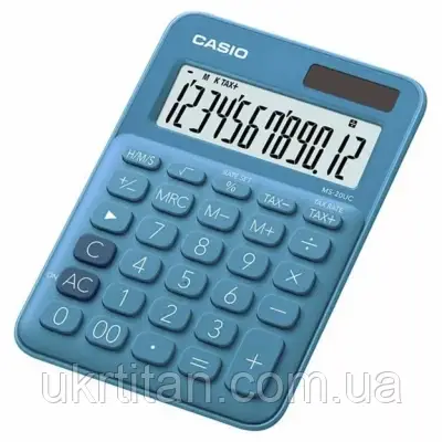 Оригінал! Калькулятор Casio MS-20UC-BU-W-EC, синій (CALC-CAS-MS-20UC-BU ...
