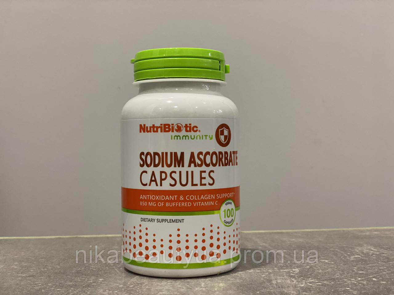 NutriBiotic Immunity Sodium ascorbate Capsules Аскорбат натрію 100капсул (ID#2428590654), ціна ...
