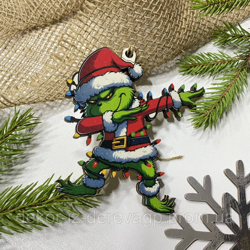 Ялинкова іграшка Грінч 2025 Іграшка на ялинку Різдвяні іграшки Новорічні прикраси Id