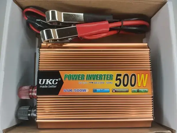Компактний інвертор UKC SSK 500 W 24 V для перетворення 24 V на 220 V ...