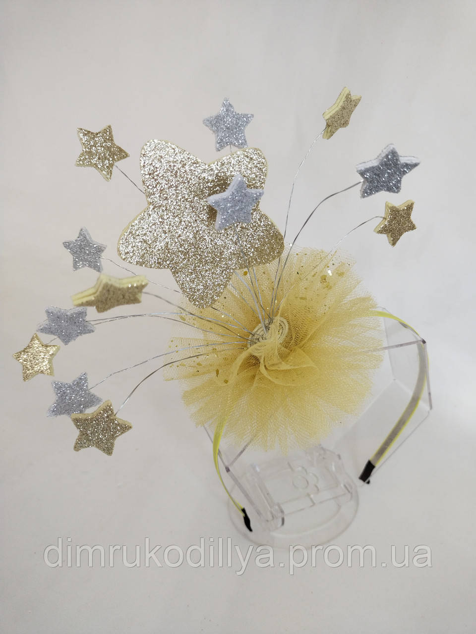 Обруч на голову звезда, звездочка. Золотой (ID#2018799604), цена: 250 ...