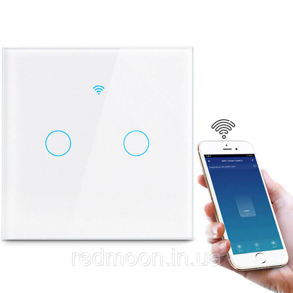 Сенсорный выключатель света с WIFI, TUYA, S-02 / Беспроводной ...