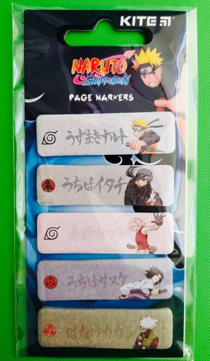 Канц Індекс регістри Kite /NR23-480/ ПАПЕРОВІ 5х15х50мм,100 шт, Naruto ...