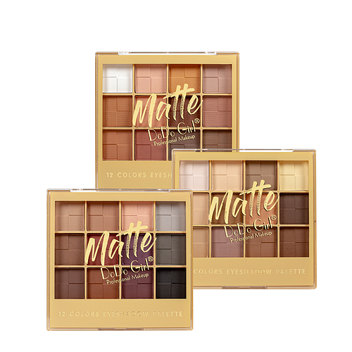 Набор палитр теней для век DoDo Girl Matte 12 оттенков, 3 шт в ...
