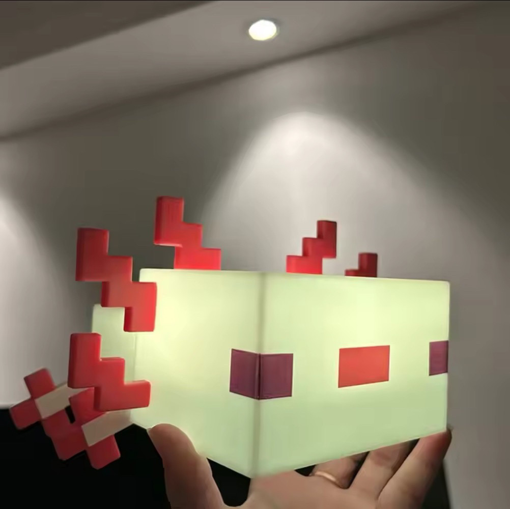 Minecraft Salamander Axolotl Night Light, саламандра аксолотль Нічник ...