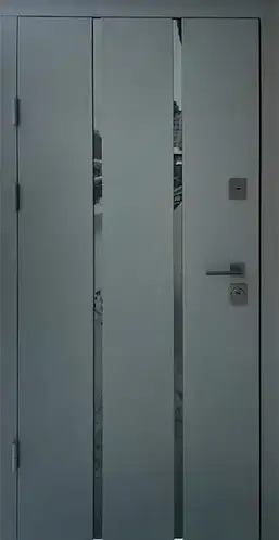 Вхідні двері Qdoors Стріт Піано метал Антрацит фарба/МДФ біле дерево ...