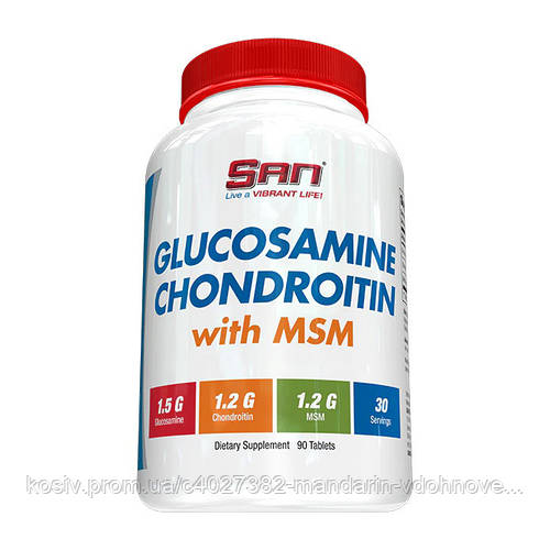 Глюкозамином, хондроитином и MSM SAN Glucosamine Chondroitin with MSM ...