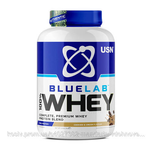 Blue Lab 100% Whey Premium Protein (2 kg, cookies & cream) (Комплексний ...