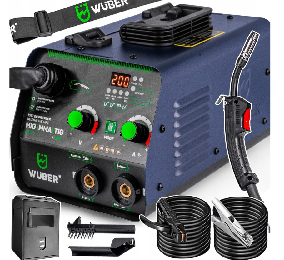 Зварювальний апарат інверторний WUBER W19001 MIG FLUX MMA TIG IGBT HOT ...