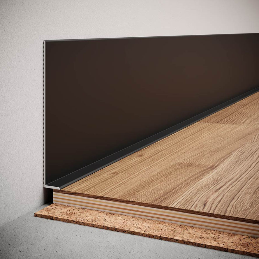 Плінтус Алюмінієвий 90мм накладний (2700 мм) чорний: продаж, ціна у ...