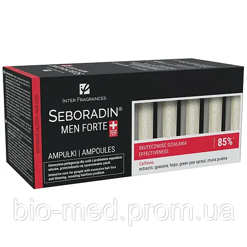 Seboradin Men Forte засіб проти випадання волосся для чоловіків, 5,5 мл ...
