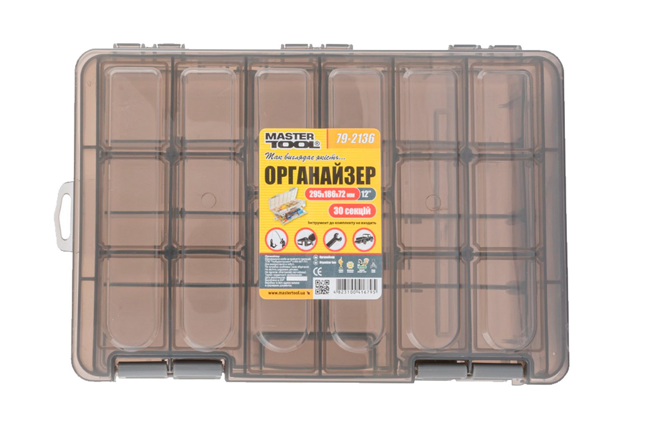 Кейс органайзер для інструменту Mastertool двосторонній міцний 12" x 295 x 186 x 72 мм (ID ...